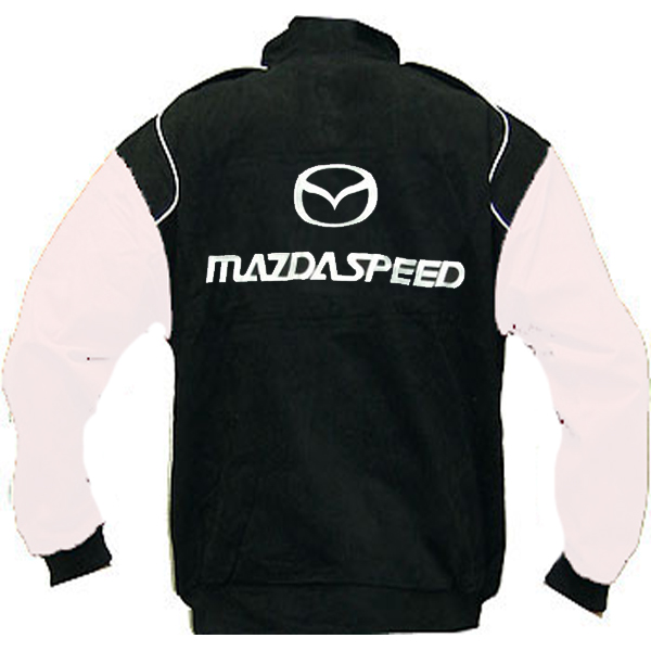 Race Car Jackets. Mazda Mazdaspeed Racing Jacket Black and White