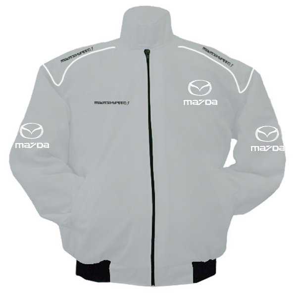 Race Car Jackets. Mazdaspeed3 Racing Jacket Light Gray